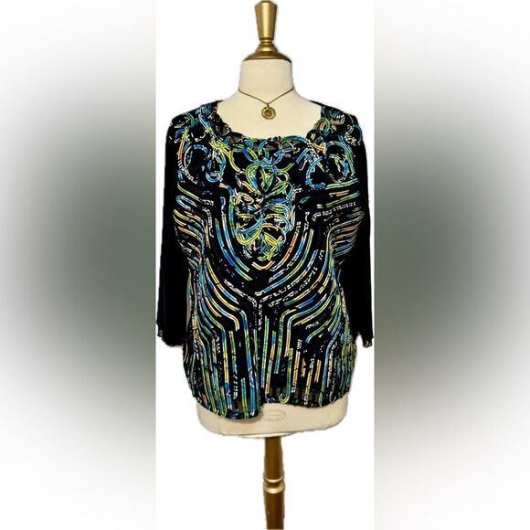 Tops | City Girl Bold Bright Top | Poshmark